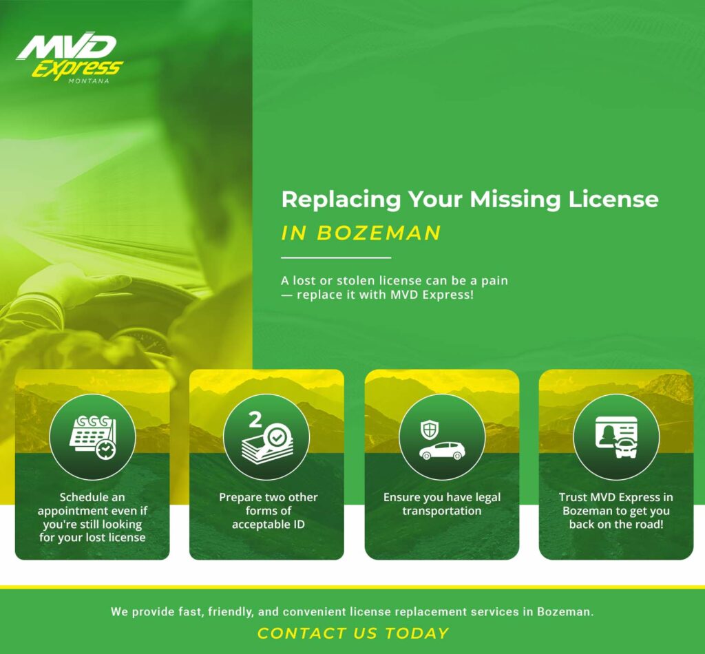 Replacing Your Missing License in Bozeman - MVD Express